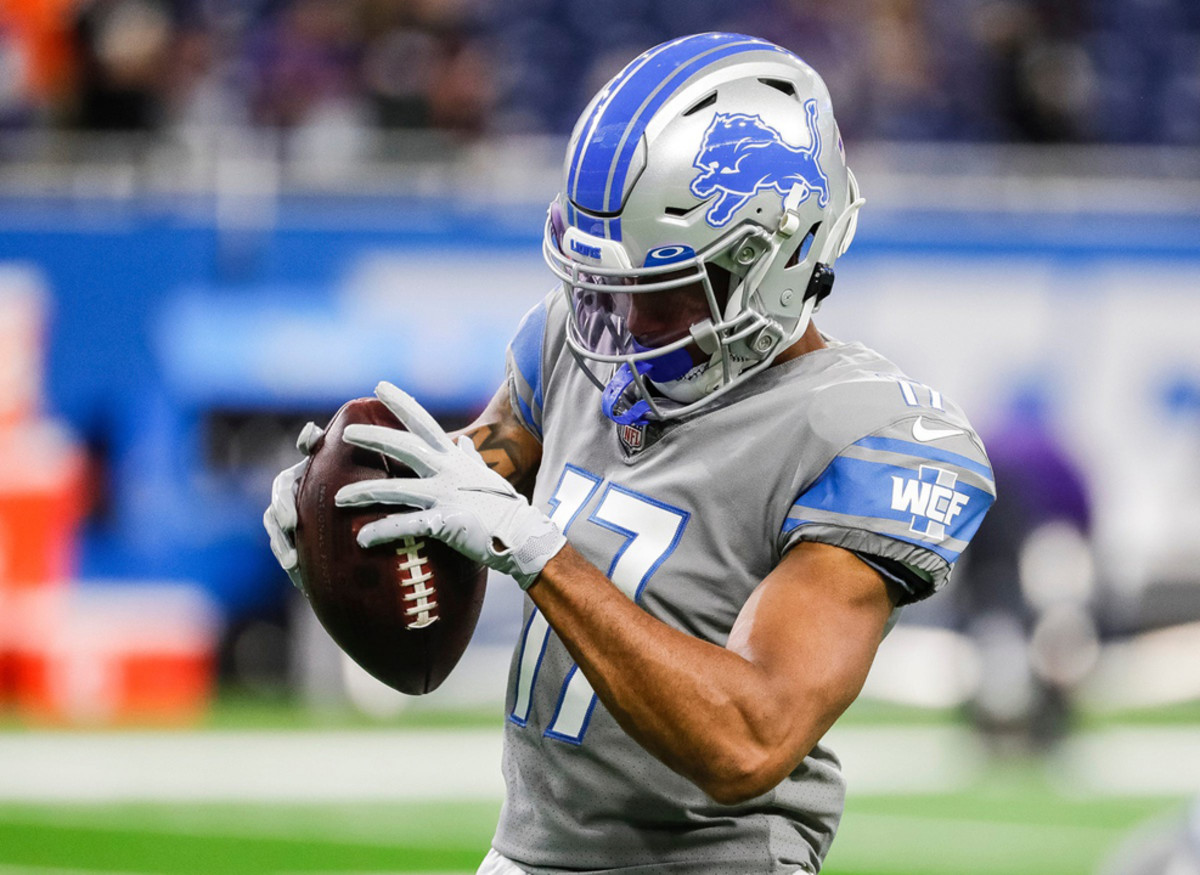 Jared Goff works out with T.J. Hockenson but not Trinity Benson ...