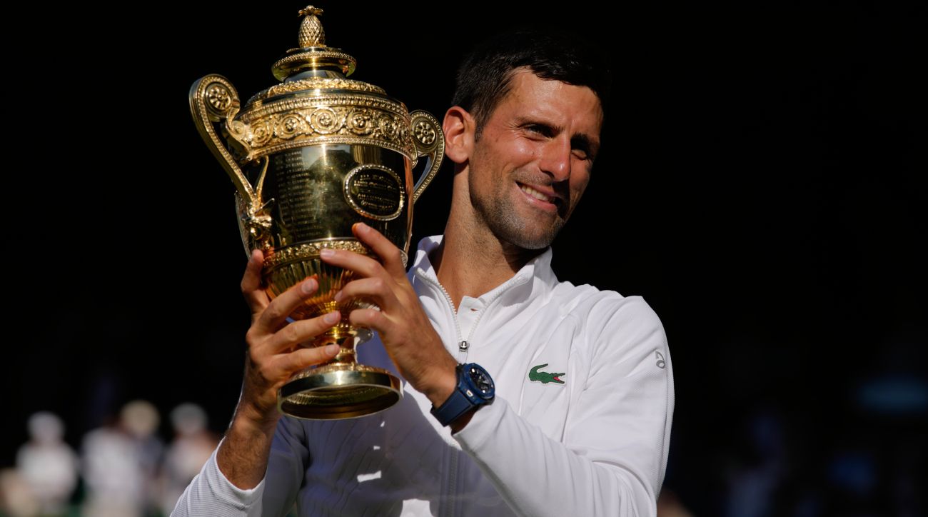 Novak Djokovic Celebrates in Frolic Around Centre Court With His Kids ...