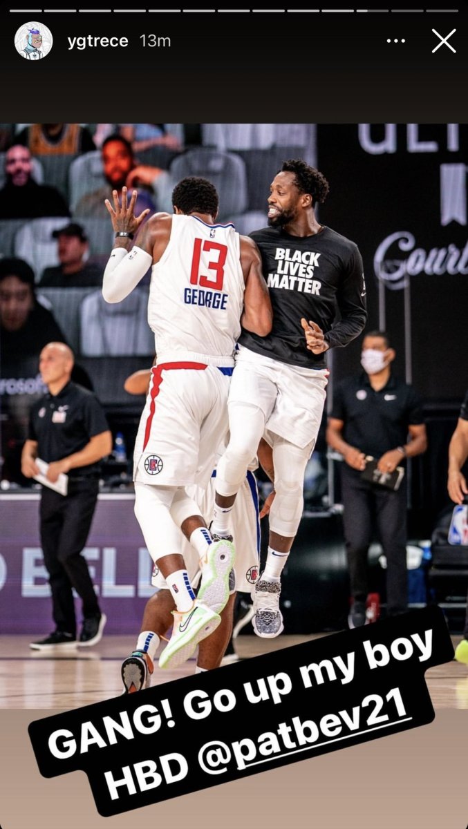 Paul George and Lou Williams Give Patrick Beverley Happy Birthday ...