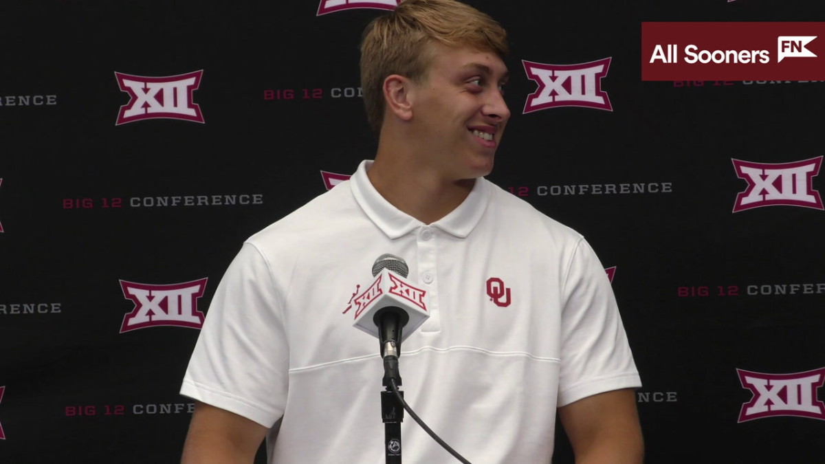 WATCH: Oklahoma DE Ethan Downs Big 12 Media Days Breakout - Sports ...