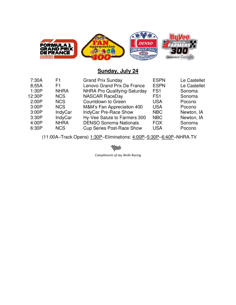 What a busy race weekend ahead! Keep up with all the action with our ...