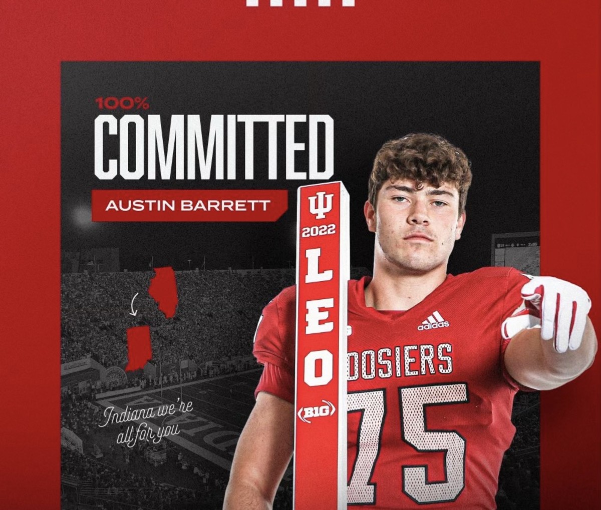 Three-Star Offensive Tackle Austin Barrett Commits to Indiana Football ...