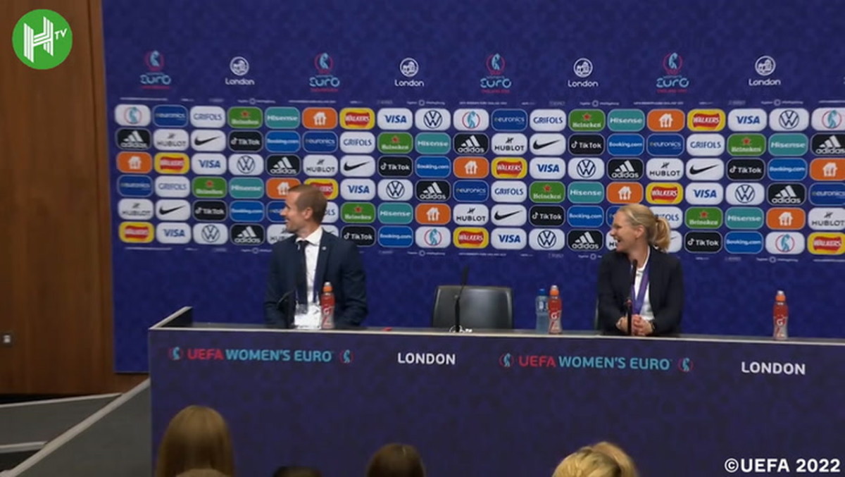 England Women players interrupt press conference singing and ...
