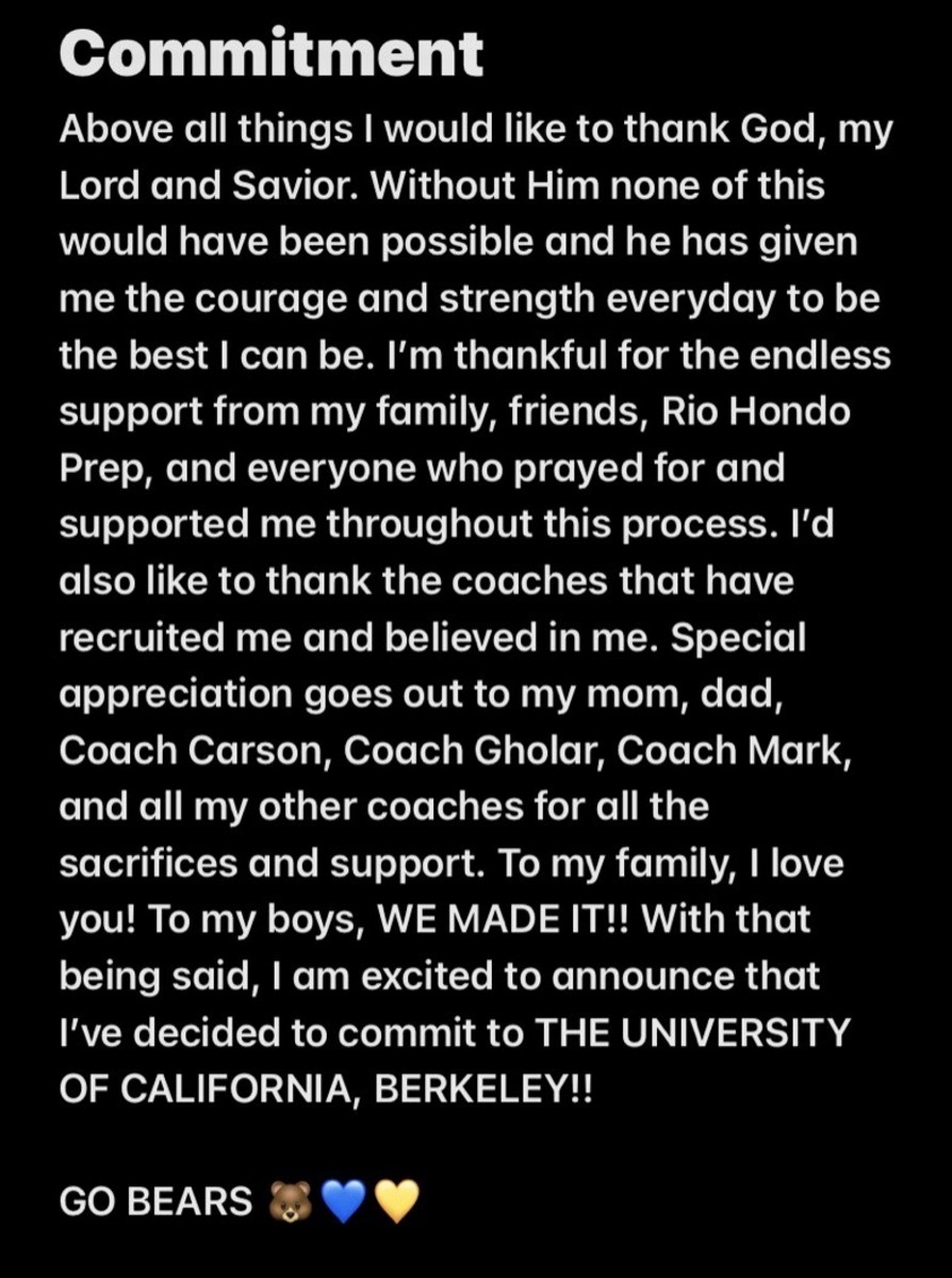 Cal Football: Defensive End Ryan McCulloch Commits to Class of 2023 ...