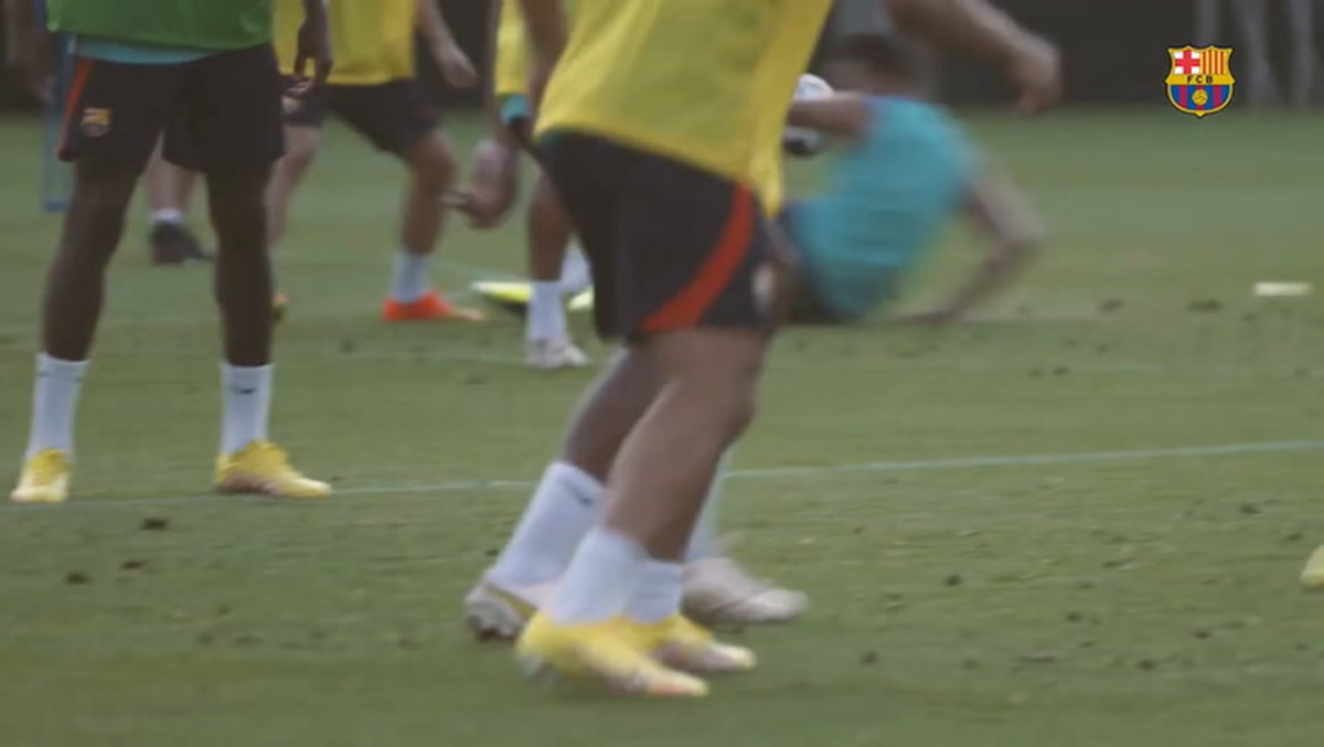 Strong tackles and challenges in FC Barcelona training - Soccer ...