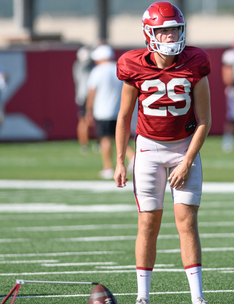 Razorbacks' Cam Little Not Worried About Kicking Off, but Better ...