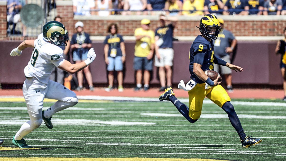 Michigan Football Quarterback JJ McCarthy Is How Fast?! - Sports ...