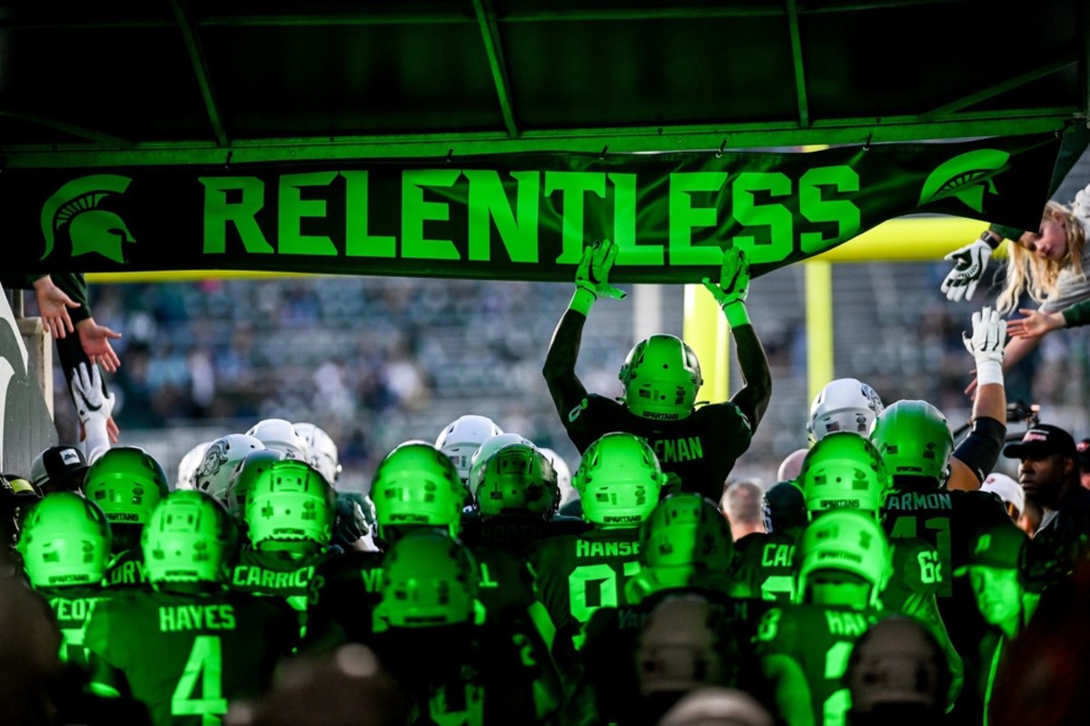 Michigan State football reveals new helmets with uniforms for Akron ...