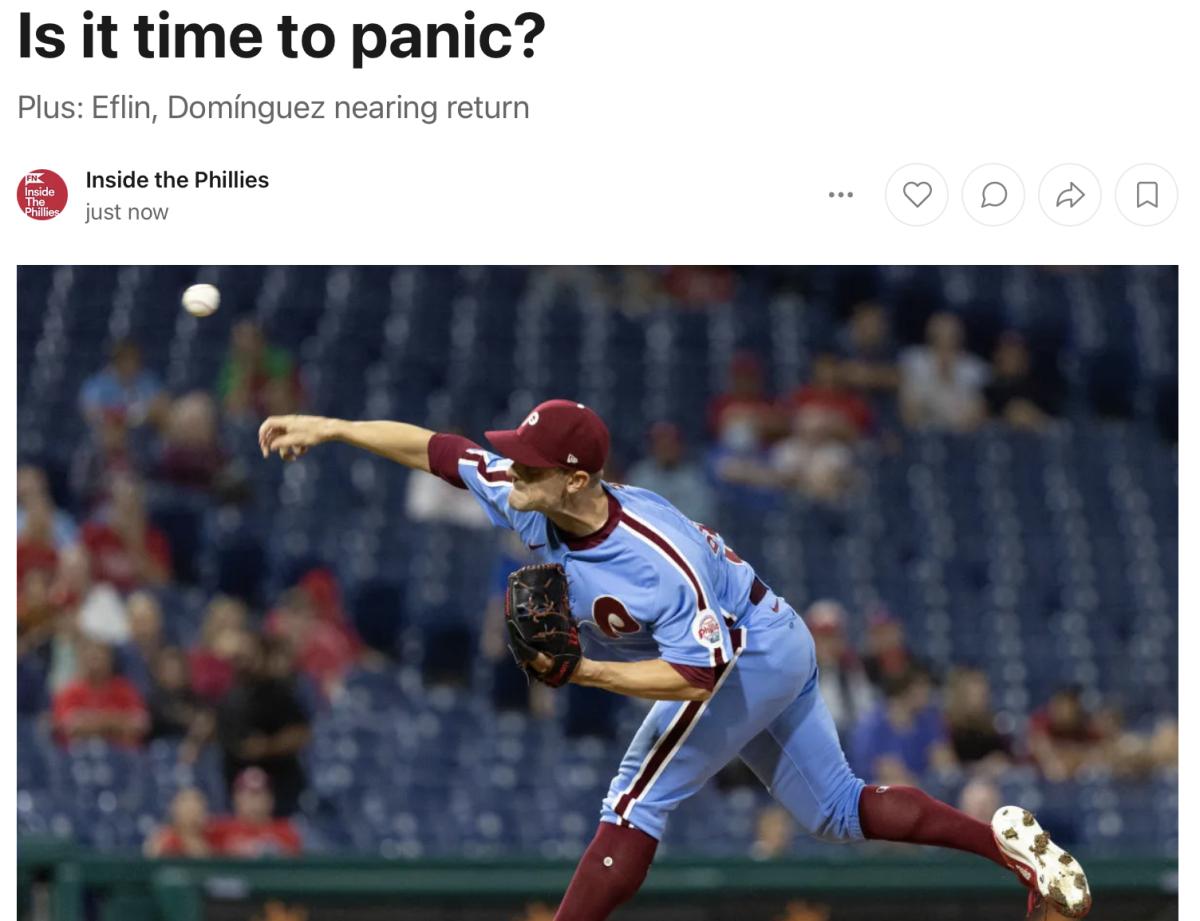 Philadelphia Phillies Phocus Newsletter: Is It Time to Panic? - Sports ...