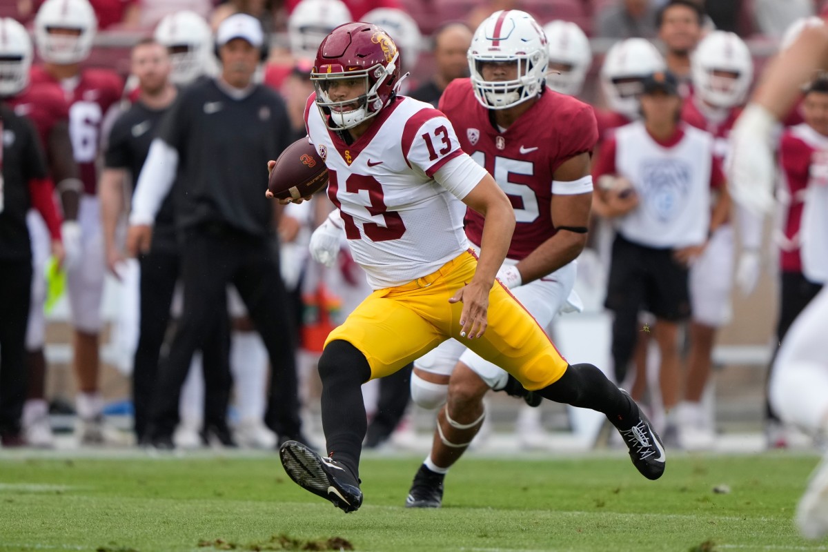 Photos: Caleb Williams, USC roll to 41-28 win over Stanford in Pac-12 football opener - Sports ...