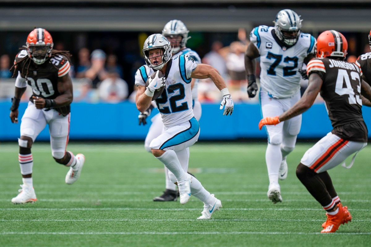 WATCH: Christian McCaffrey skies over the defense to score first ...