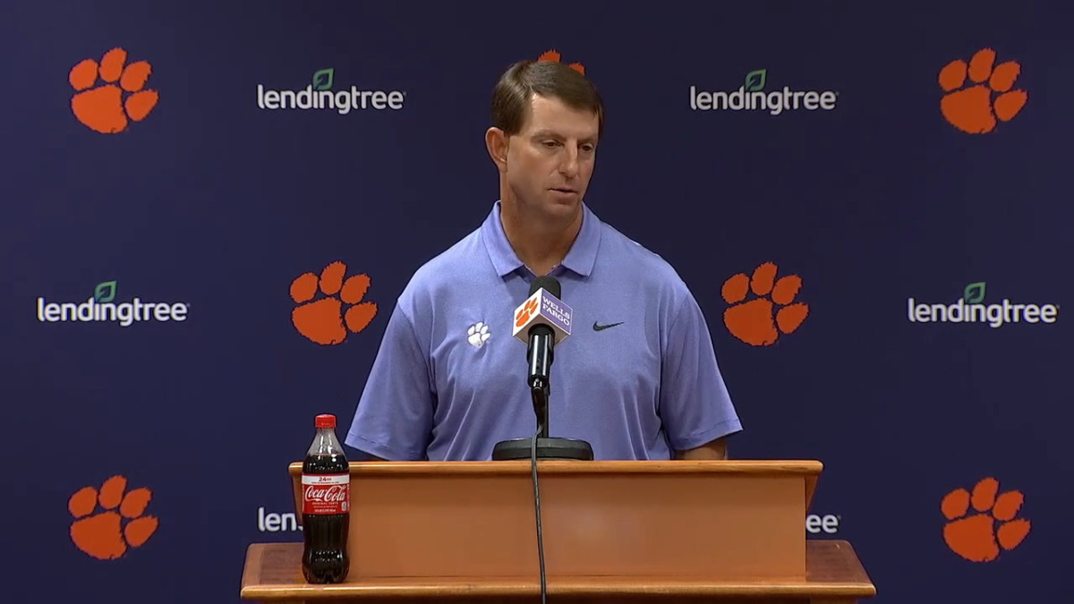 Clemson HC Dabo Swinney on South Carolina Game; Health of Team - Sports ...