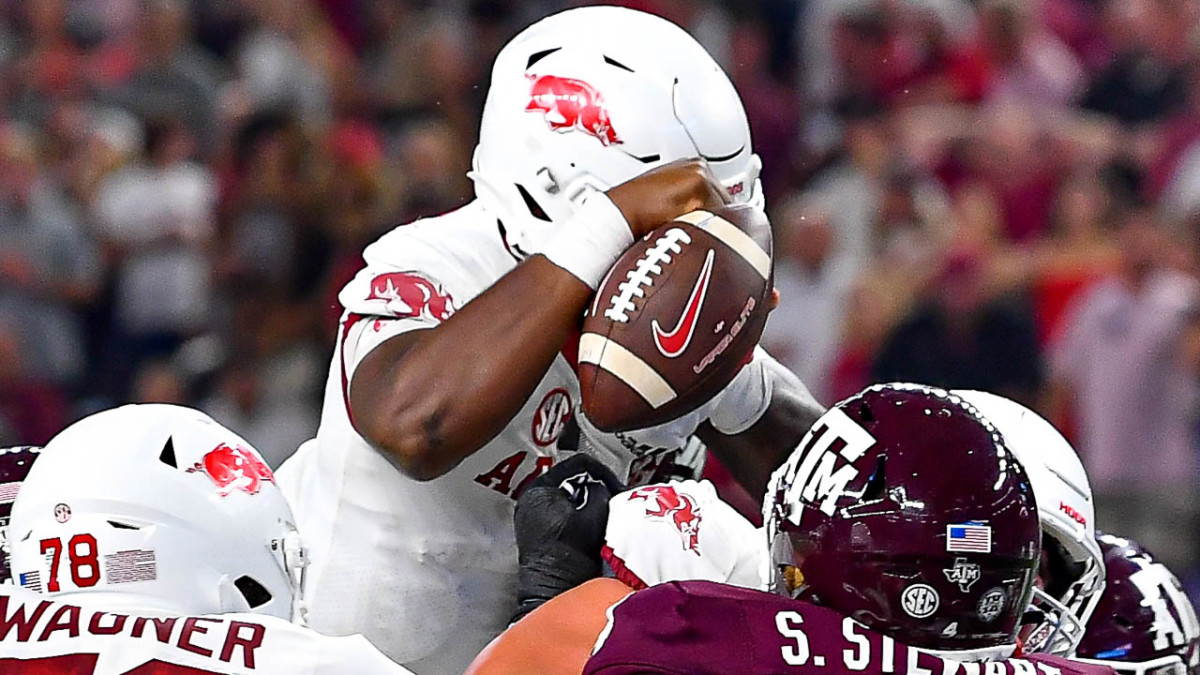 Aggies' 'Jump Six' Leads to Texas-Sized Heartbreak for Arkansas ...