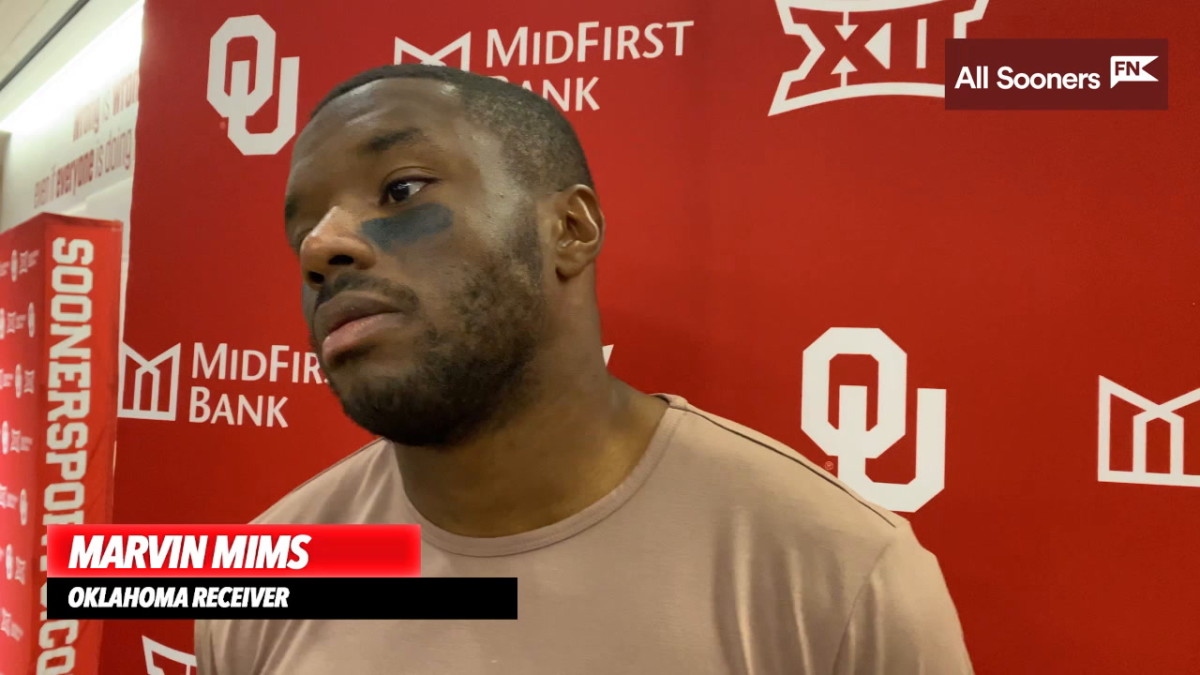 WATCH: Oklahoma WR Marvin Mims KState Postgame - Sports Illustrated ...