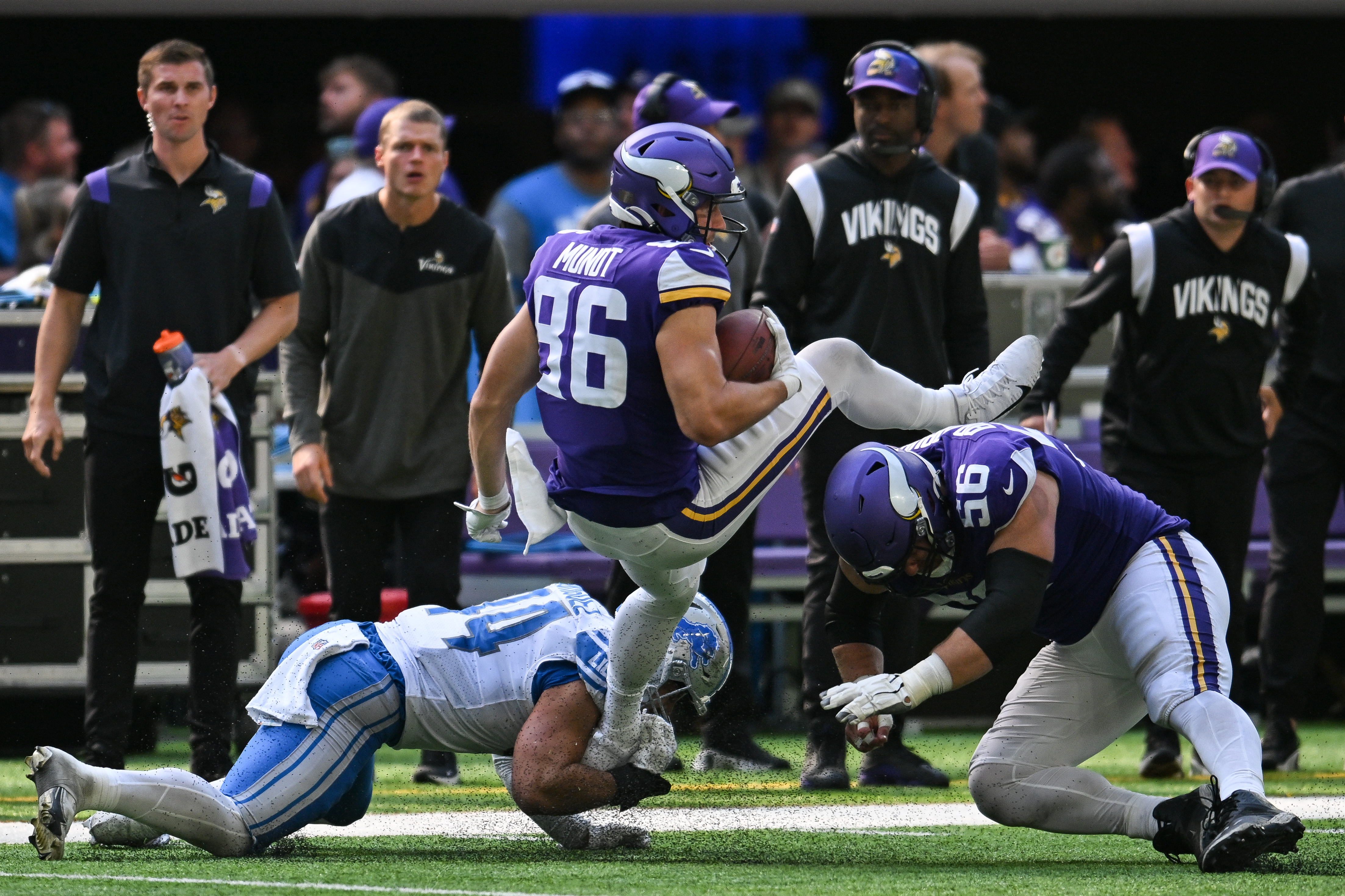 Vikings snap counts vs. Lions: Tight end usage, Josh Metellus, Jalen ...