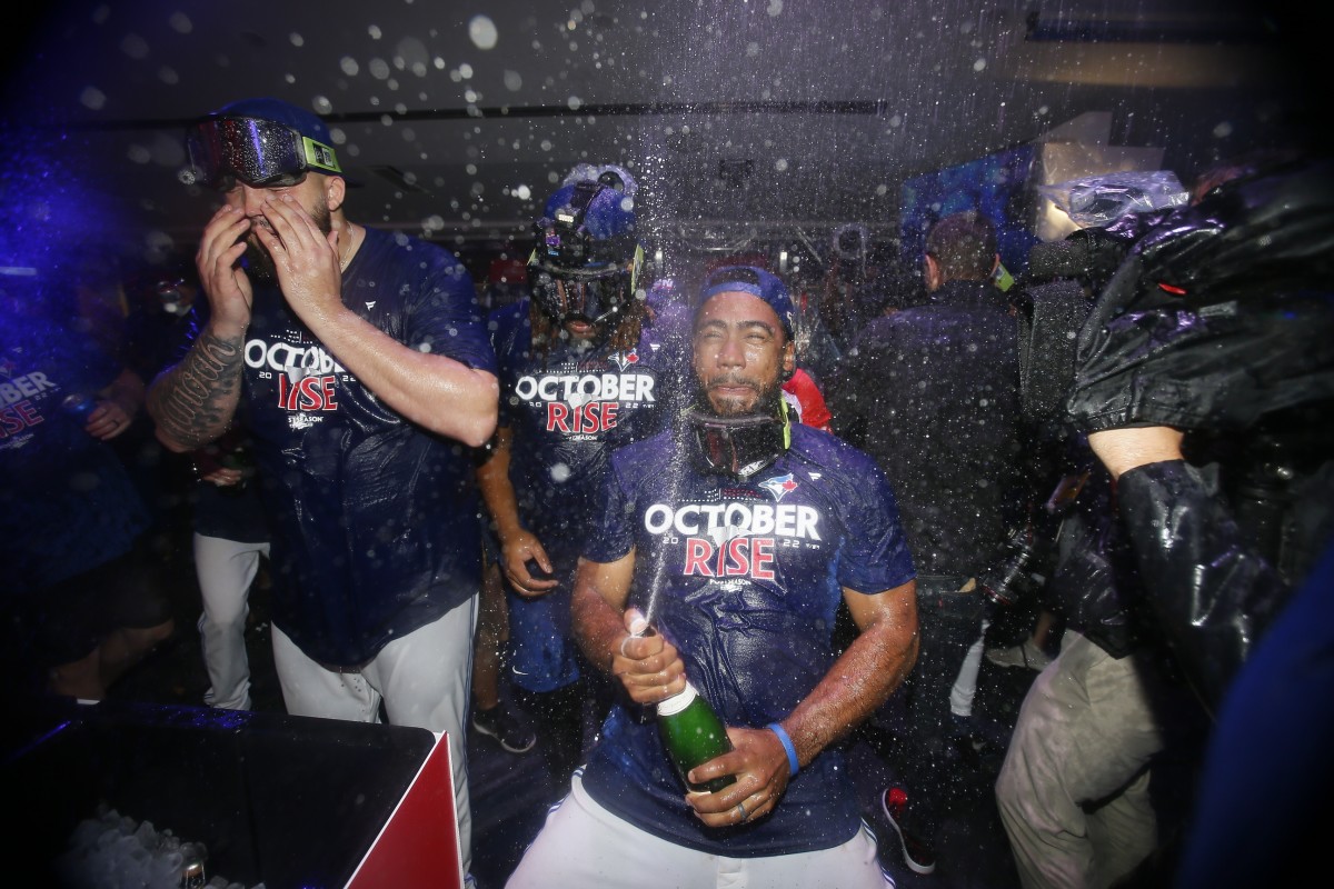 Inside the Blue Jays Playoff Clinch Party - Sports Illustrated Toronto ...
