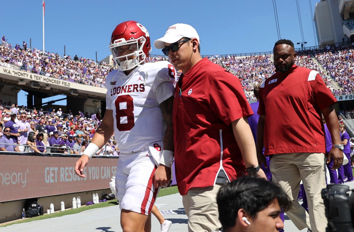 Oklahoma Sooners QB Dillon Gabriel Exits TCU Game in First Half With ...