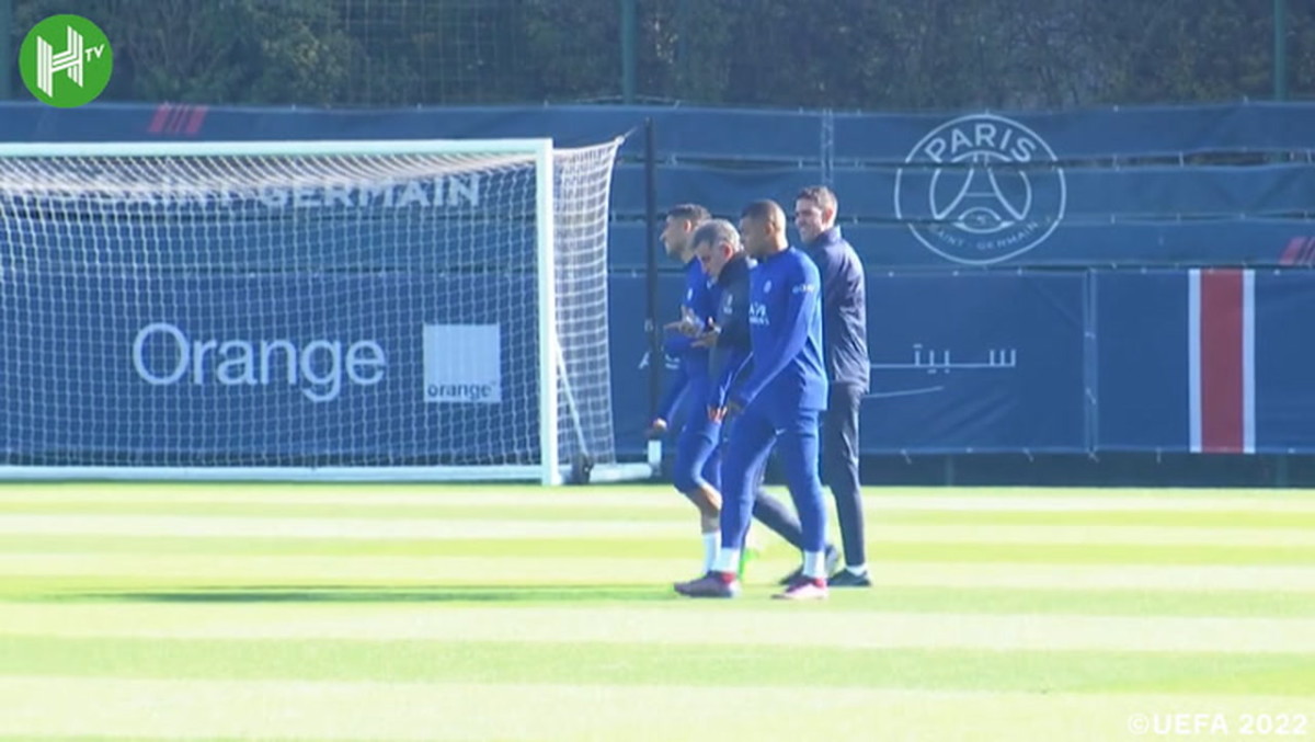 Messi, Mbappé, Neymar & Ramos in a rondo as PSG prepare for Benfica ...