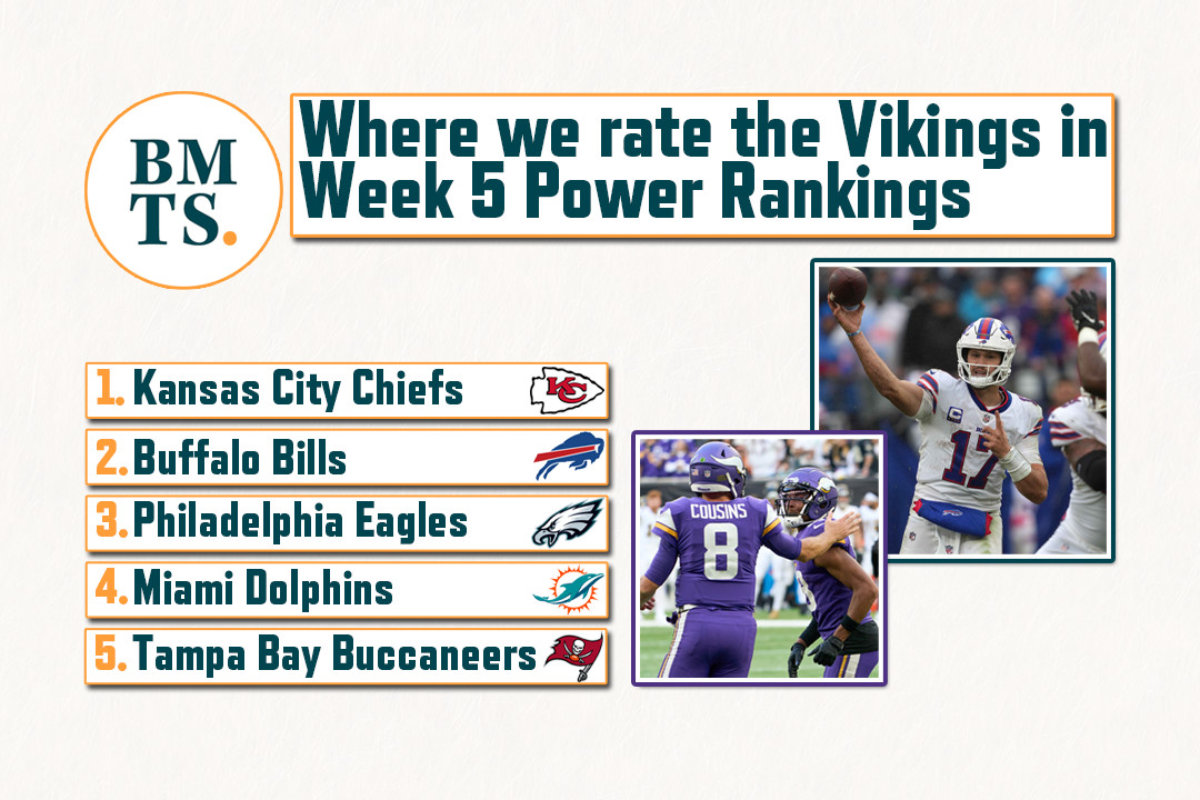 Where we rate the Vikings in our Week 5 power rankings - Sports ...