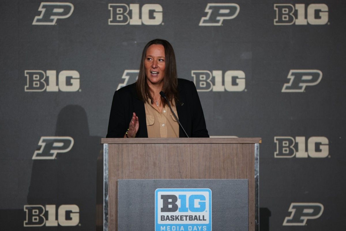 What Purdue Women's Coach Katie Gearlds said at 2022 Big Ten Basketball ...