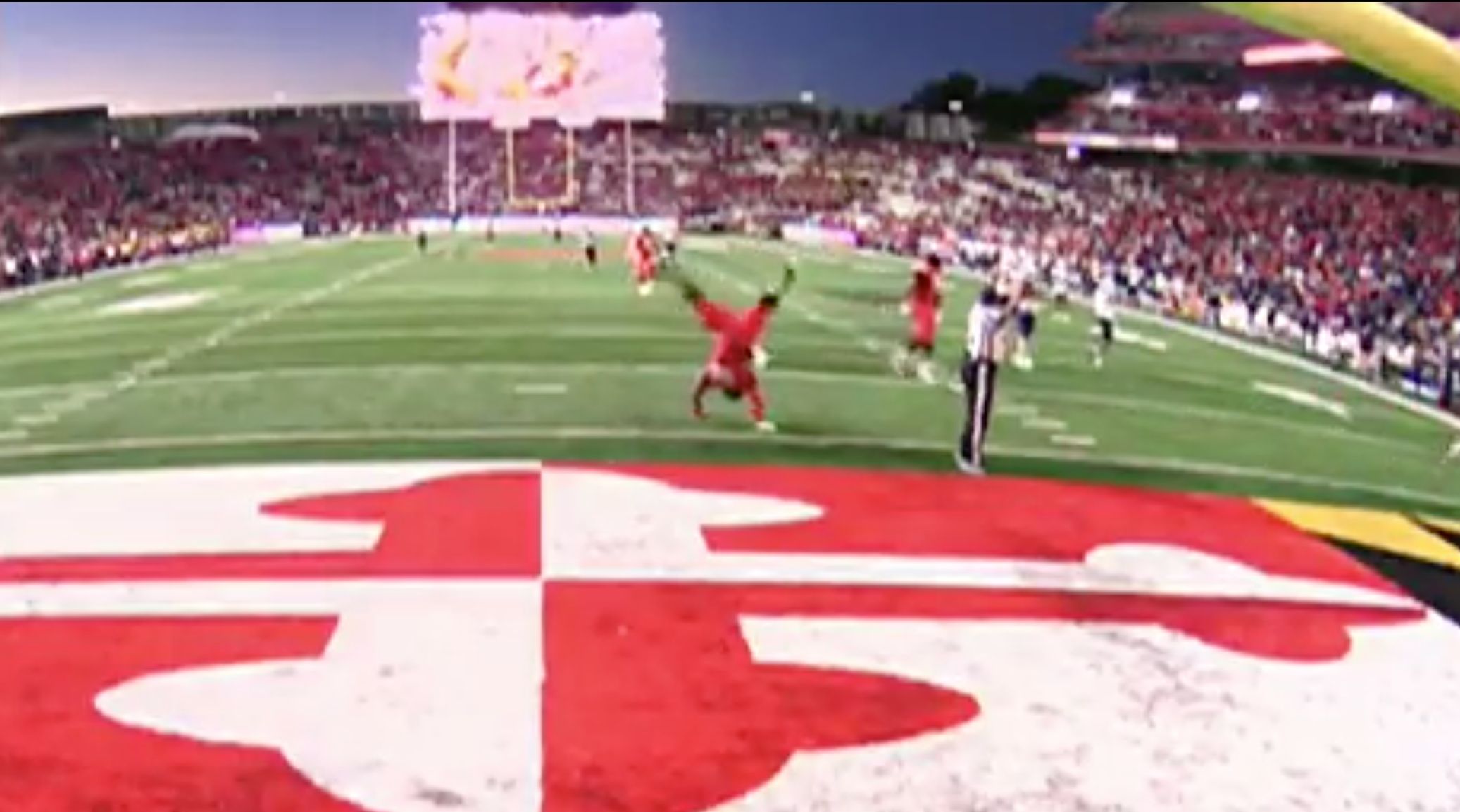 Johari Branch: Maryland Lineman Penalized for Cartwheel Celebration ...