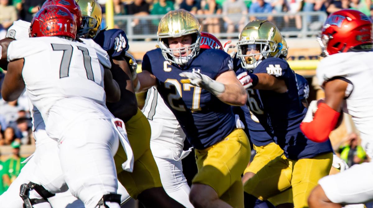 Notre Dame Linebacker JD Bertrand Ruled Out vs Navy - Sports ...