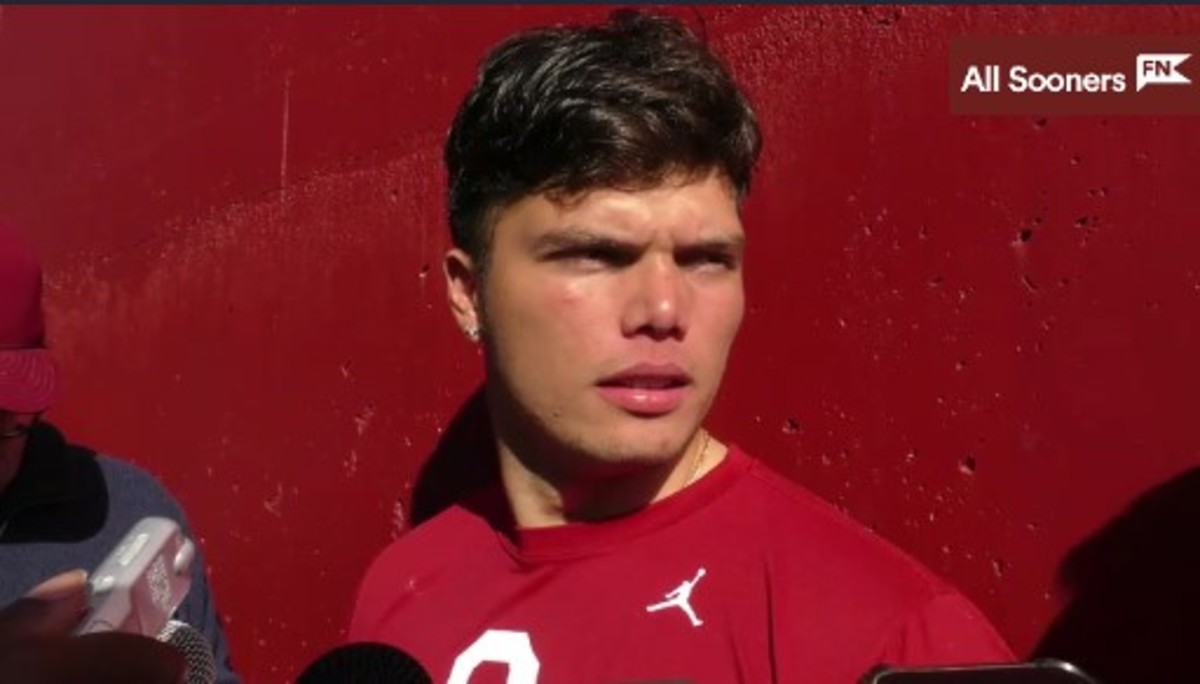 WATCH: Oklahoma QB Dillon Gabriel Iowa State Postgame - Sports ...