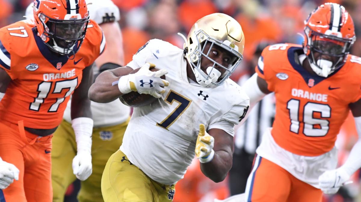 Audric Estime Puts Fumbles Behind In Dominant Notre Dame Win - Sports ...