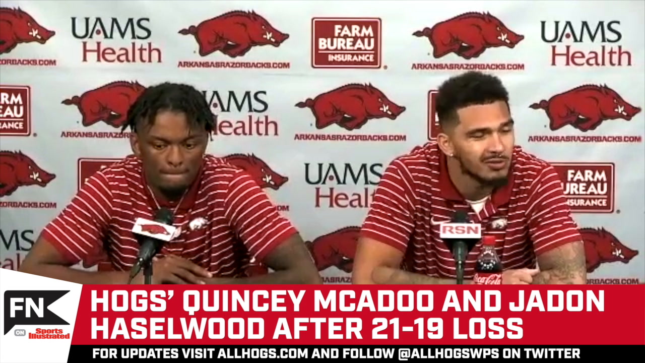 Hogs' Quincey McAdoo, Jadon Haselwood After Loss to Liberty - Sports ...