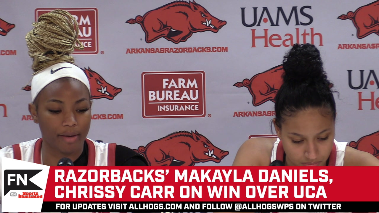 Hogs' Makayla Daniels, Chrissy Carr on Big Win - Sports Illustrated All ...