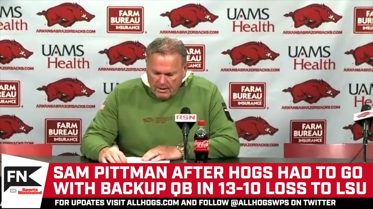 Hogs' Coach Sam Pittman After LSU Loss - Sports Illustrated All Hogs ...