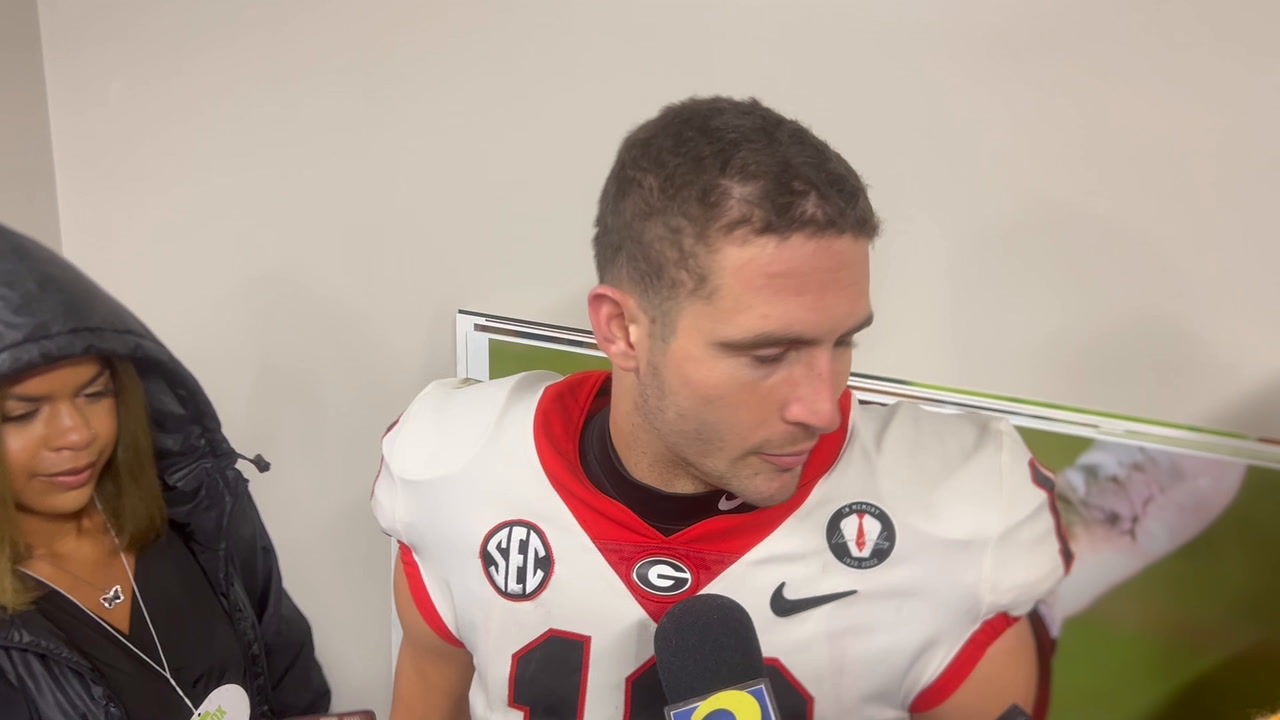 Georgia Quarterback Stetson Bennett Talks Win over Mississippi State ...