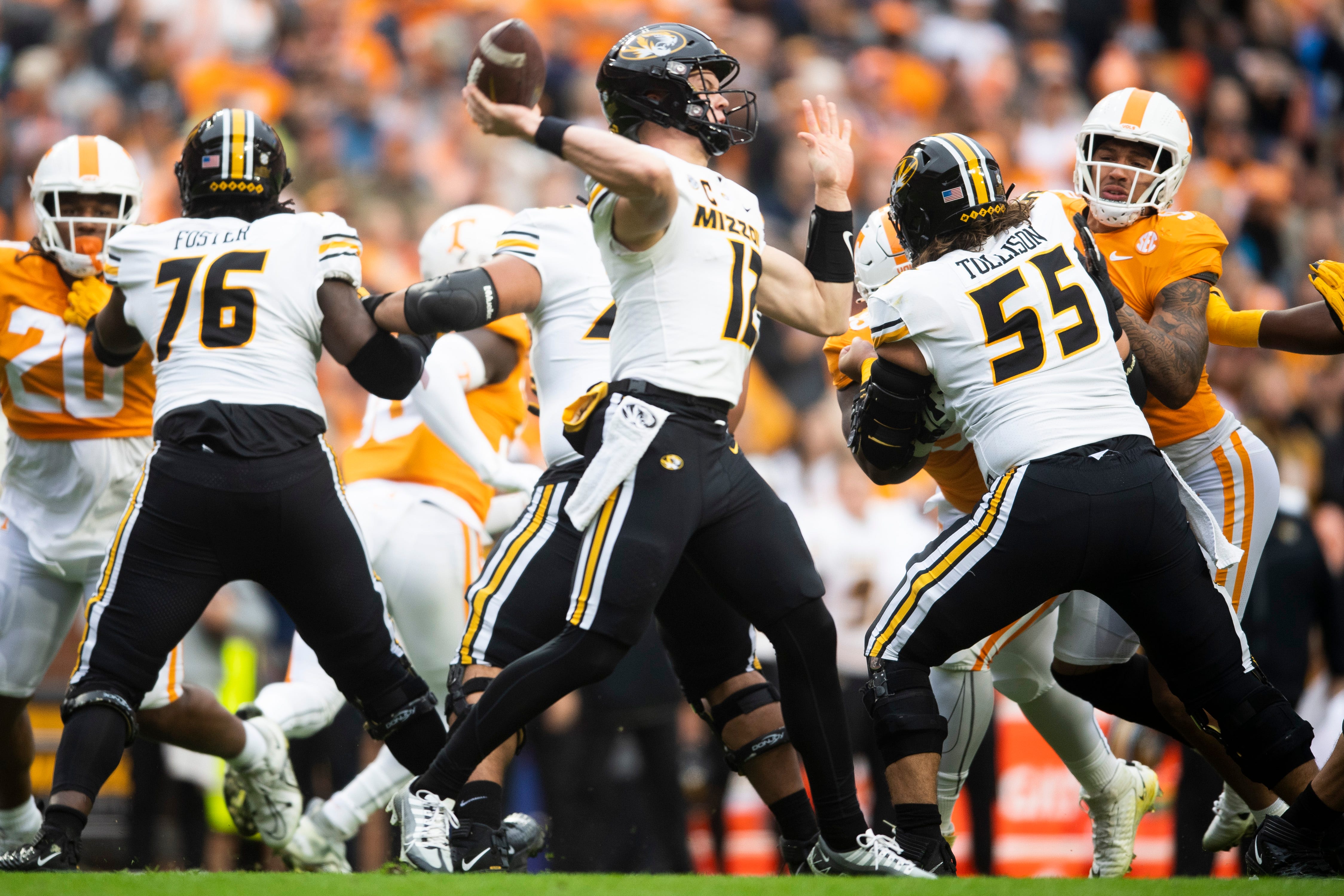 Missouri Tigers QB Brady Cook Offers Hope in Blowout Loss To Tennessee ...