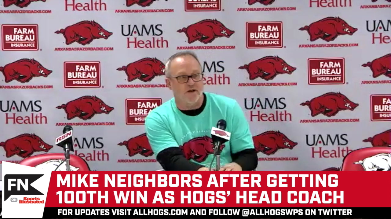 Hogs' Coach Mike Neighbors Gets 100th Win - Sports Illustrated All Hogs ...