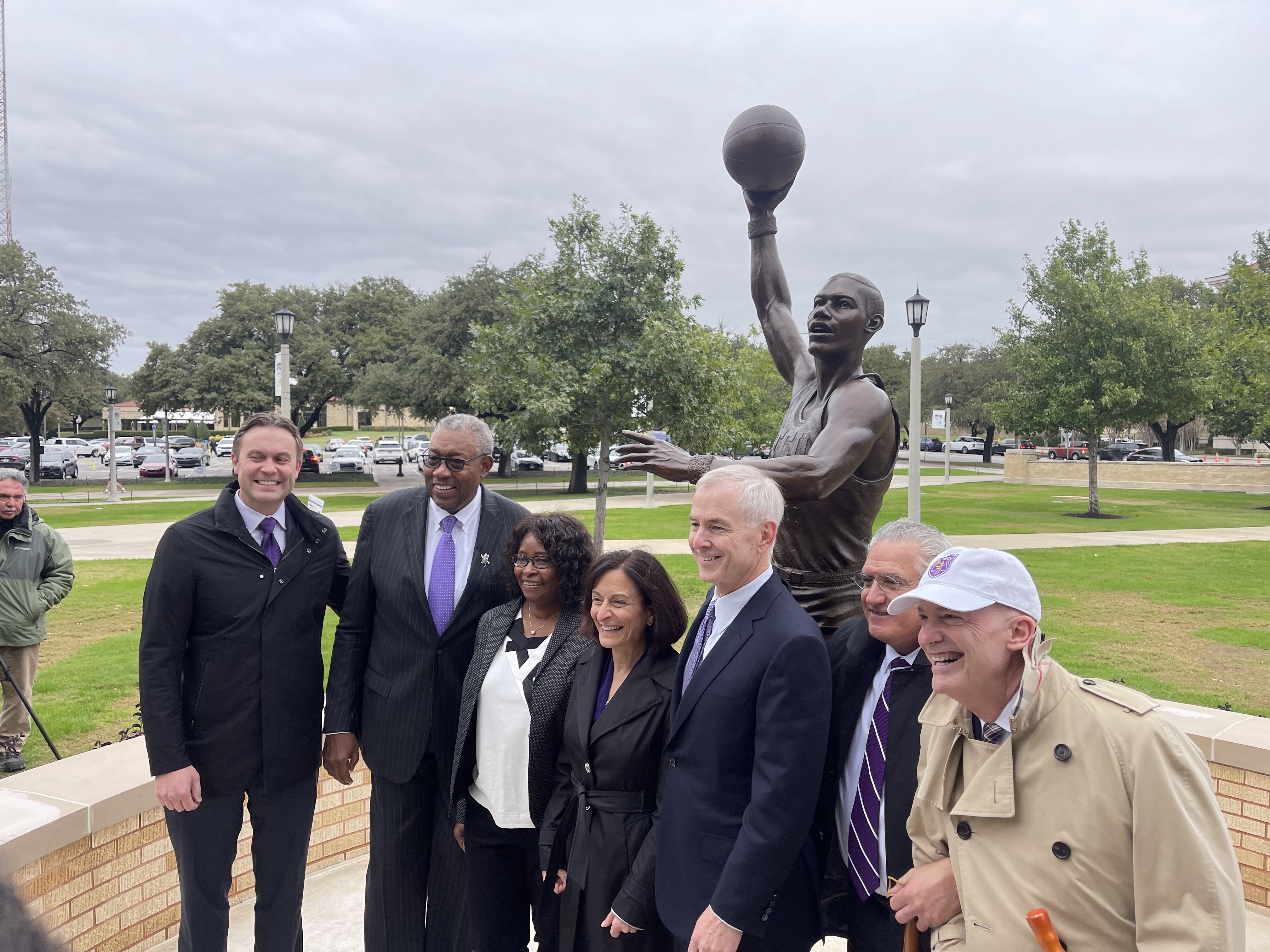 First Black TCU Student Athlete, James Cash, Honored with Statue ...