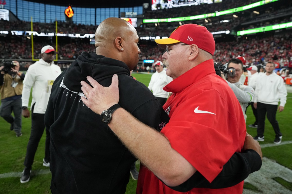 Andy Reid reached out to Las Vegas Raiders Antonio Pierce - Sports Illustrated Las Vegas Raiders ...