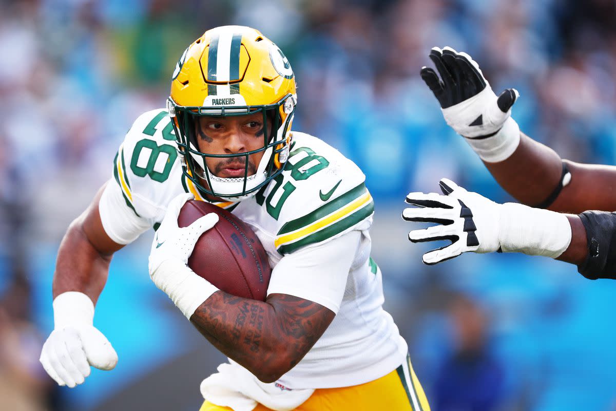 New York Jets Targeting Aaron Rodgers Ex Teammate A.J. Dillon To Help ...