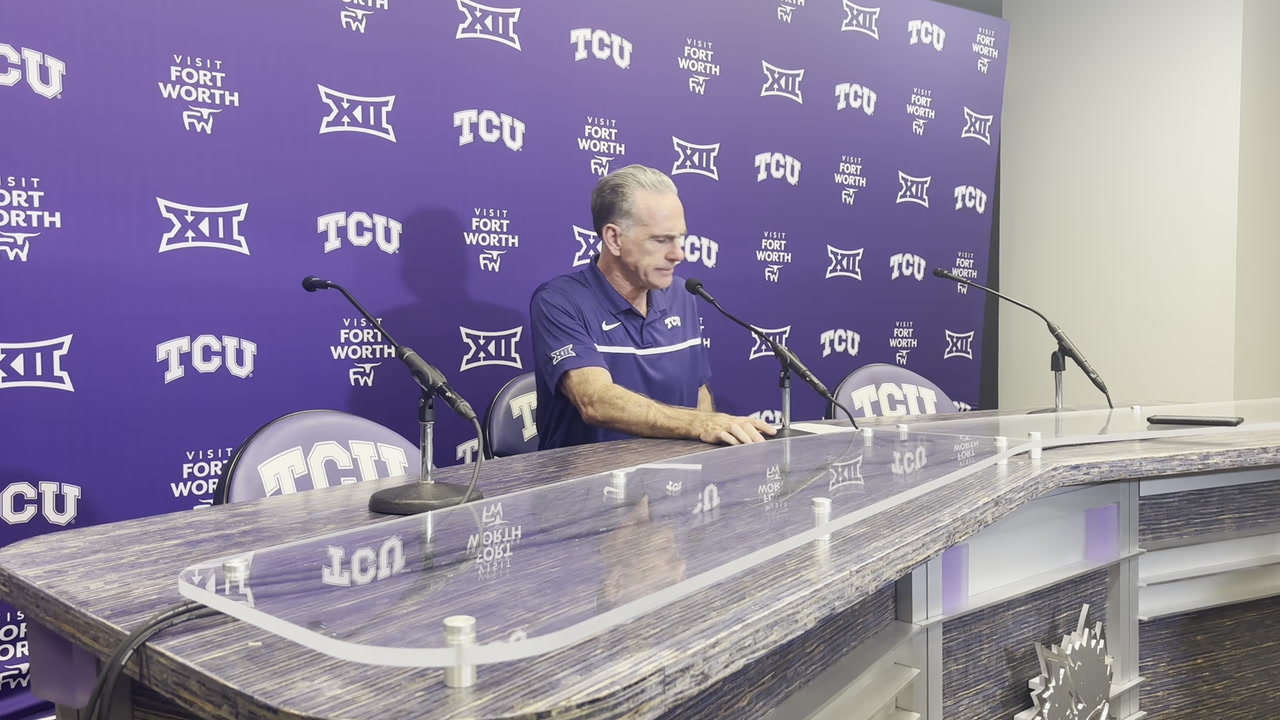 WATCH! Jamie Dixon Talks TCU Basketball NCAA Tournament Matchup vs. Utah State - Sports ...