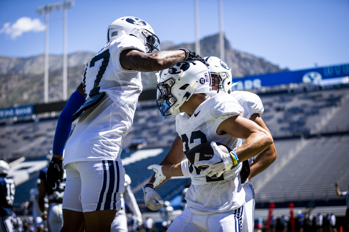 BYU Quarterback Kedon Slovis Throws a Pair of Touchdowns in Scrimmage ...