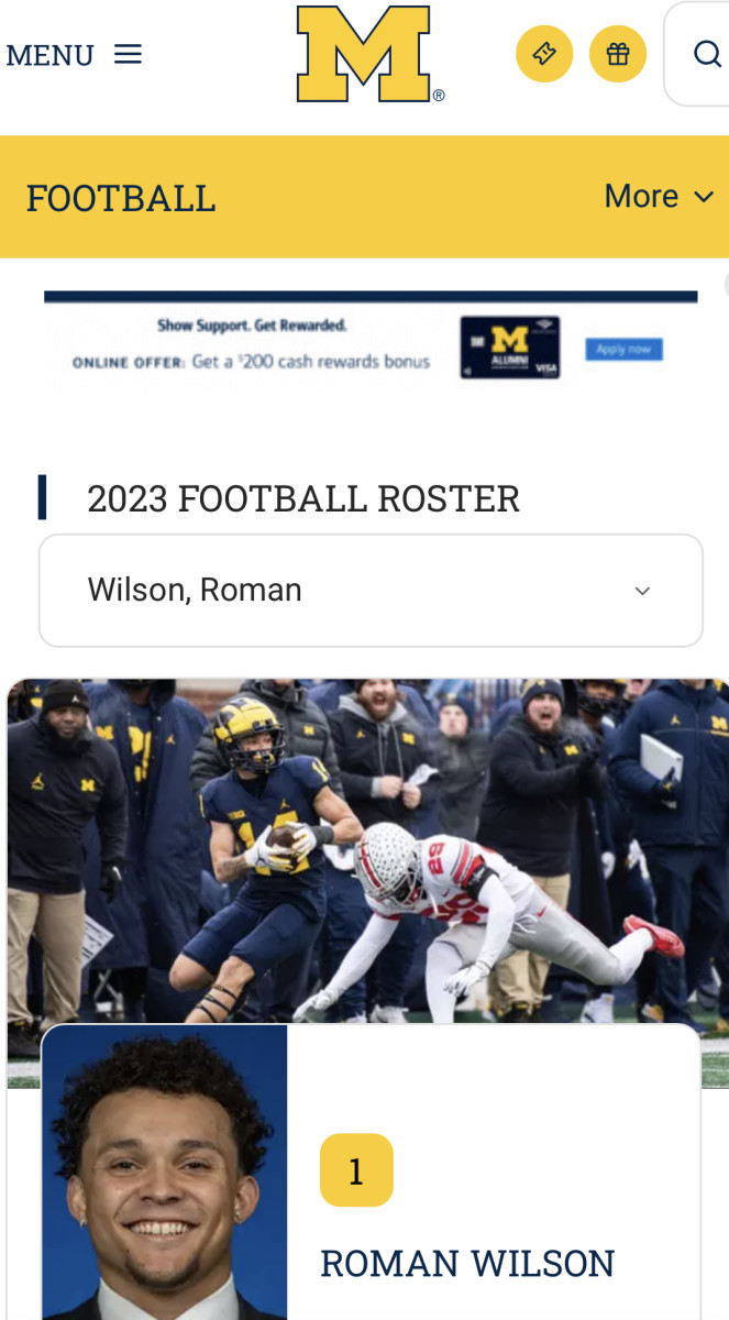 Michigan football WR Roman Wilson makes number change heading into 2023 ...