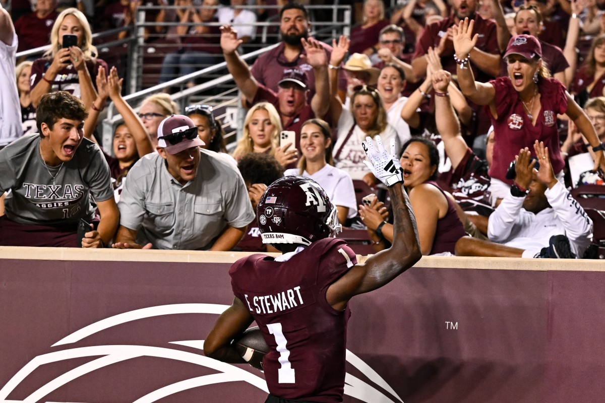 Texas A&M Aggies WR Evan Stewart Out vs. Louisiana-Monroe - Sports ...