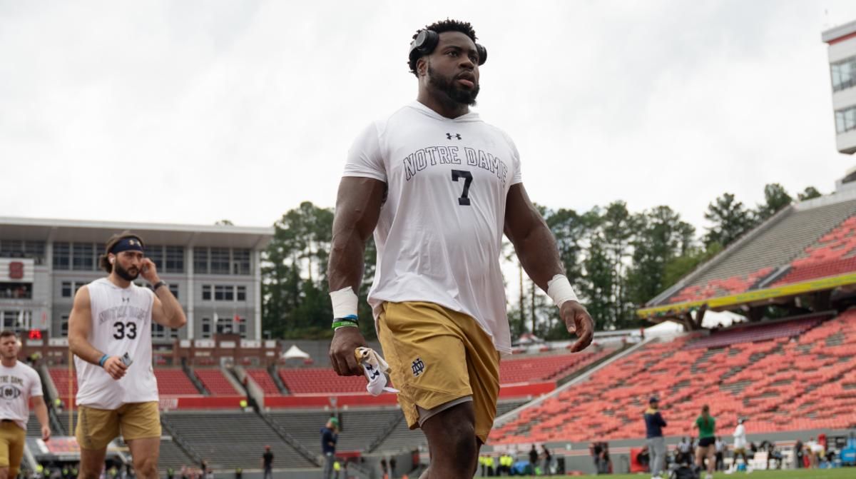 Notre Dame RB Audric Estime Breaks Through Big Against NC State ...