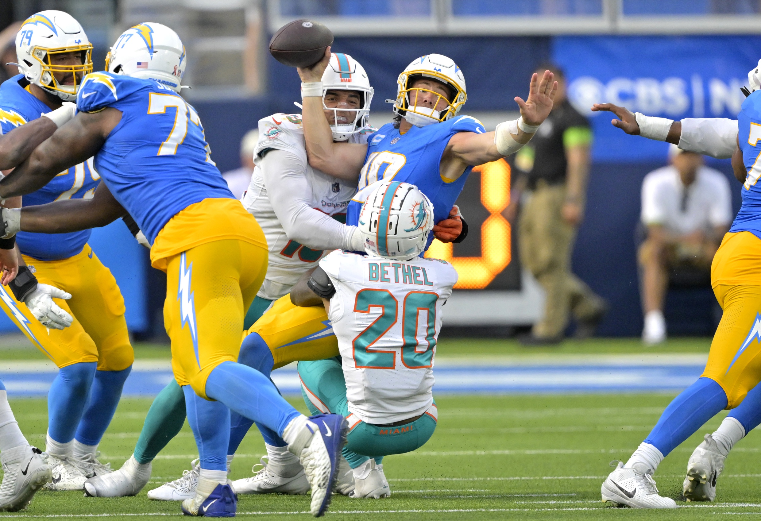 Chargers Lose Season Opener in High-Scoring Battle with Dolphins ...