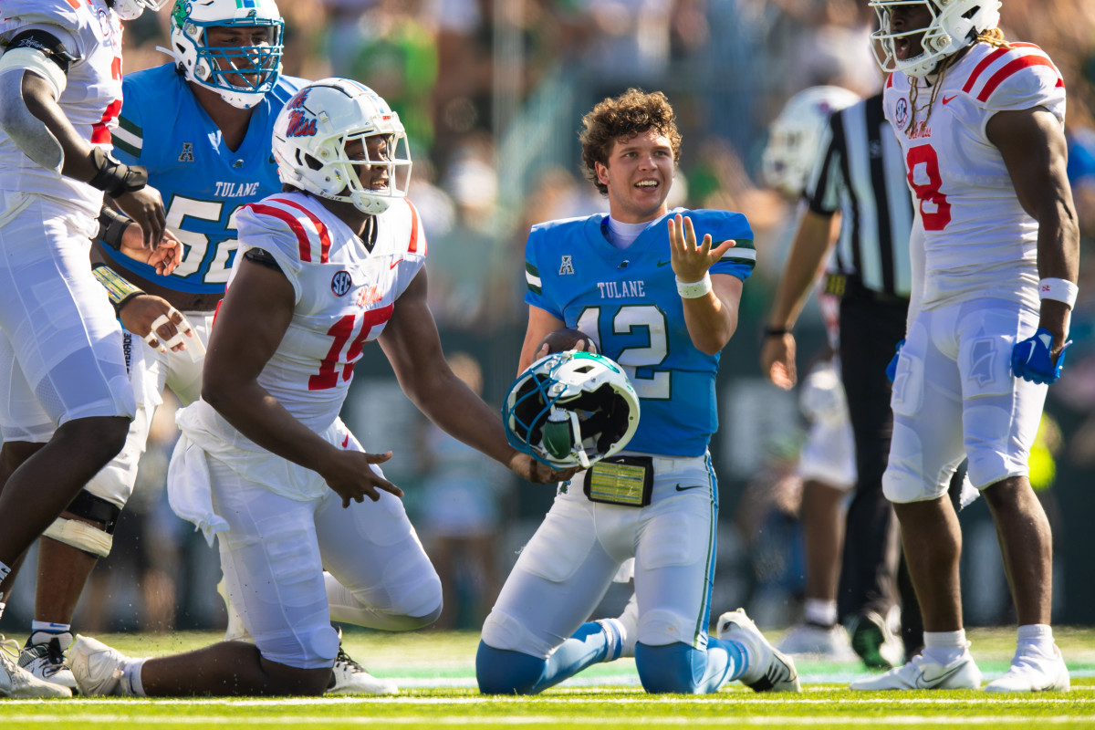 Ole Miss Rebels DE Jared Ivey Discusses 'Thick Six' vs. Tulane Green ...