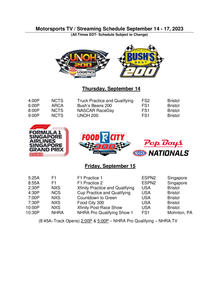 Race fans, start your engines with this weekend's big schedule - Auto ...