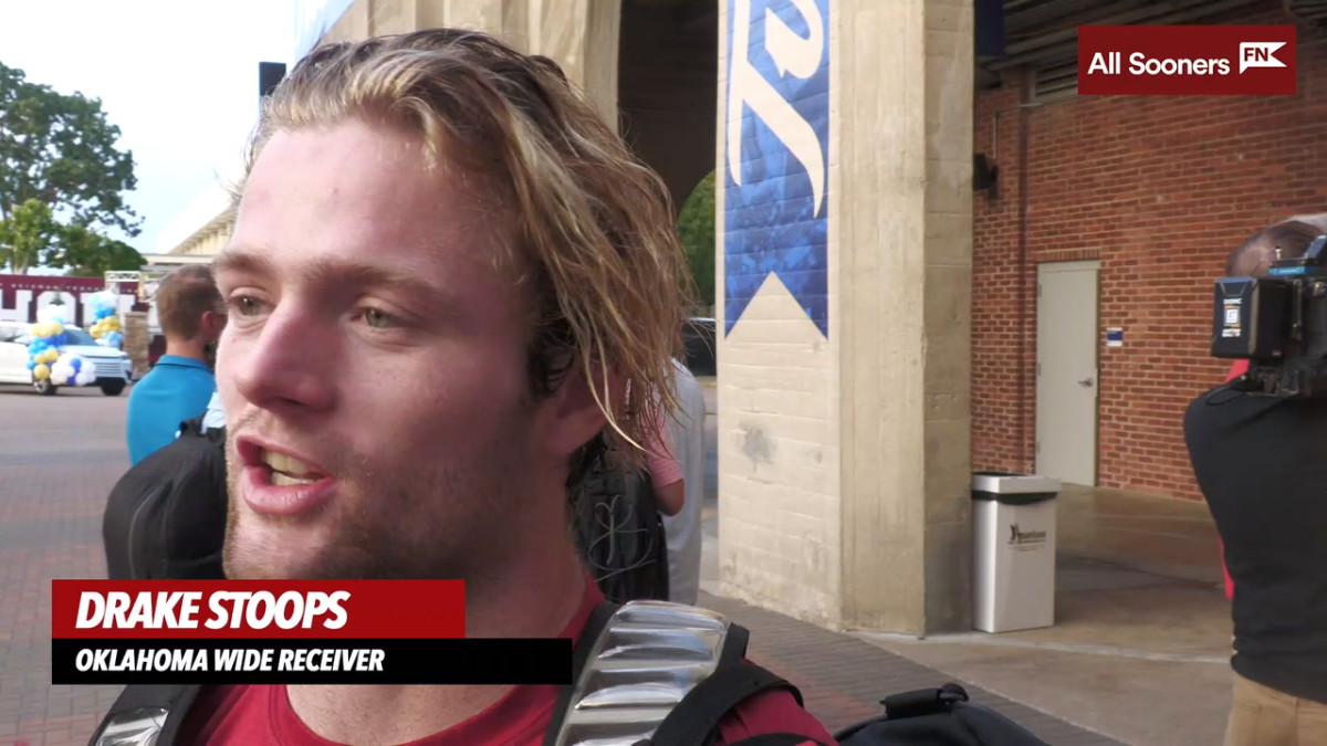 WATCH: Oklahoma WR Drake Stoops Tulsa Postgame Interview - Sports ...