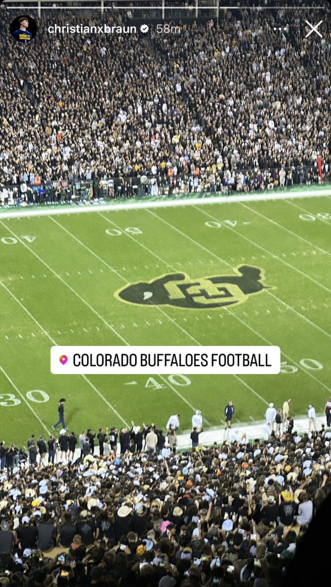 Denver Nuggets Champion Attends Colorado Football Game - Sports ...