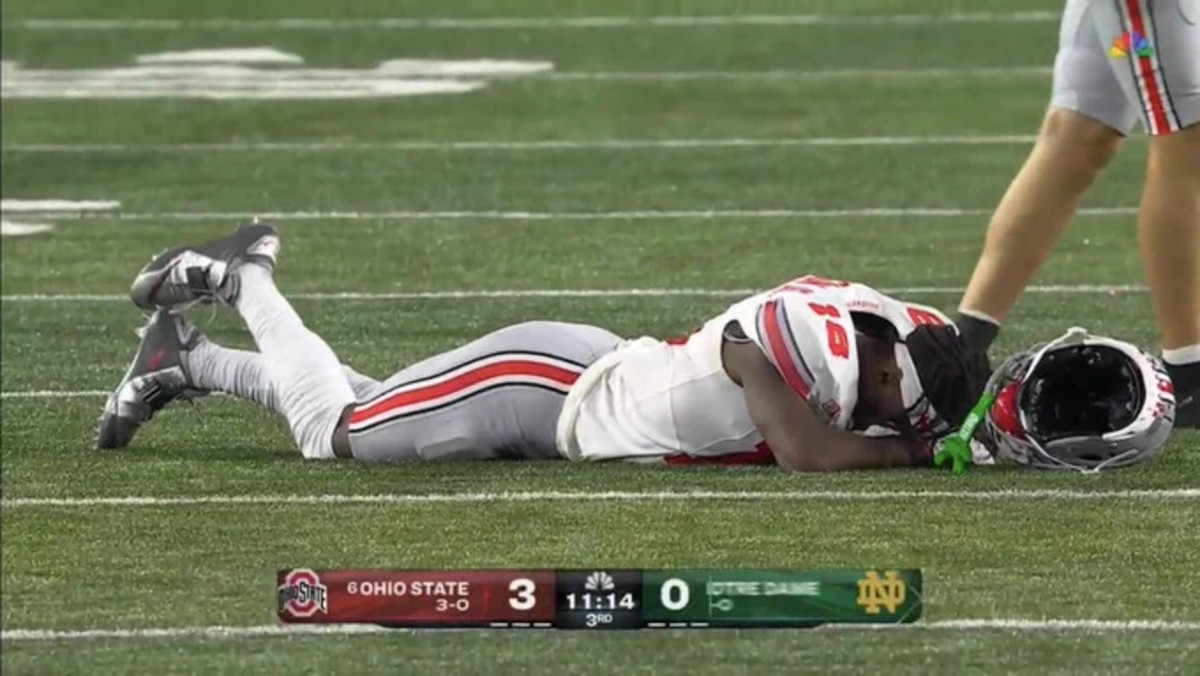Marvin Harrison, Jr. injury: Ohio State WR exits Notre Dame game after ...