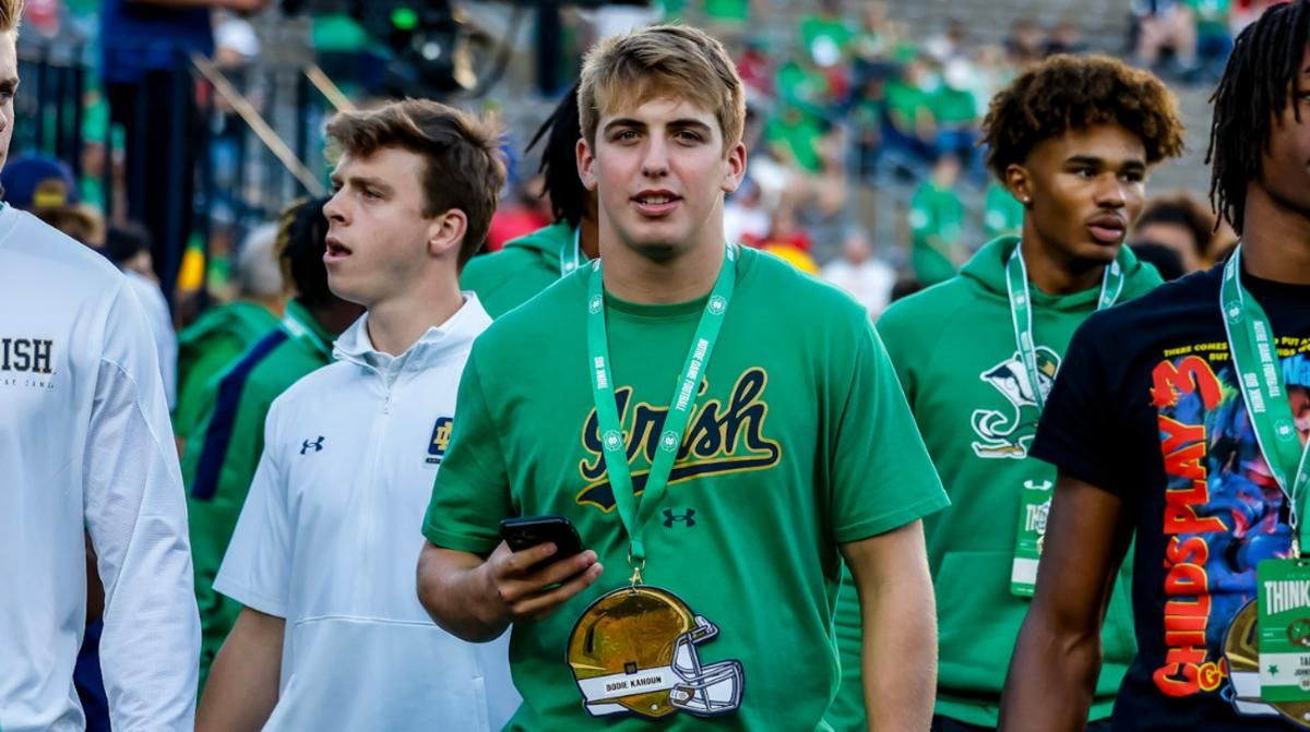 Notre Dame Commit Bodie Kahoun Welcomes Irish Coaches Into His Home On ...