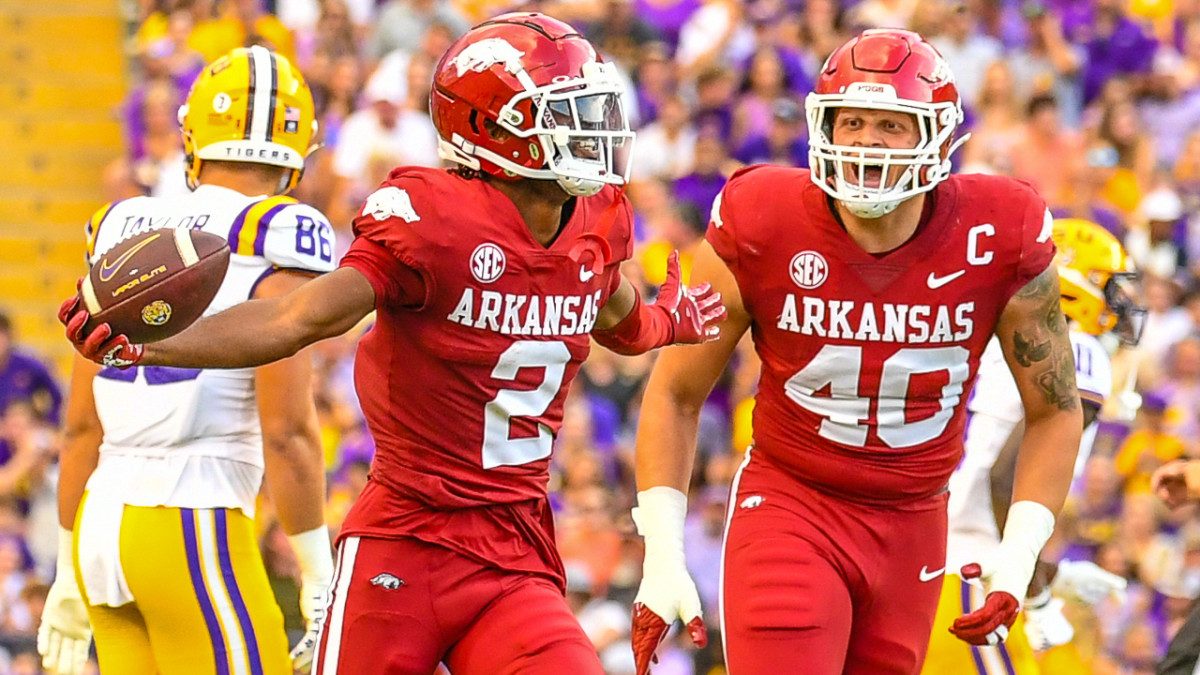 Razorbacks' Landon Jackson, Andrew Armstrong on facing Texas A&M ...
